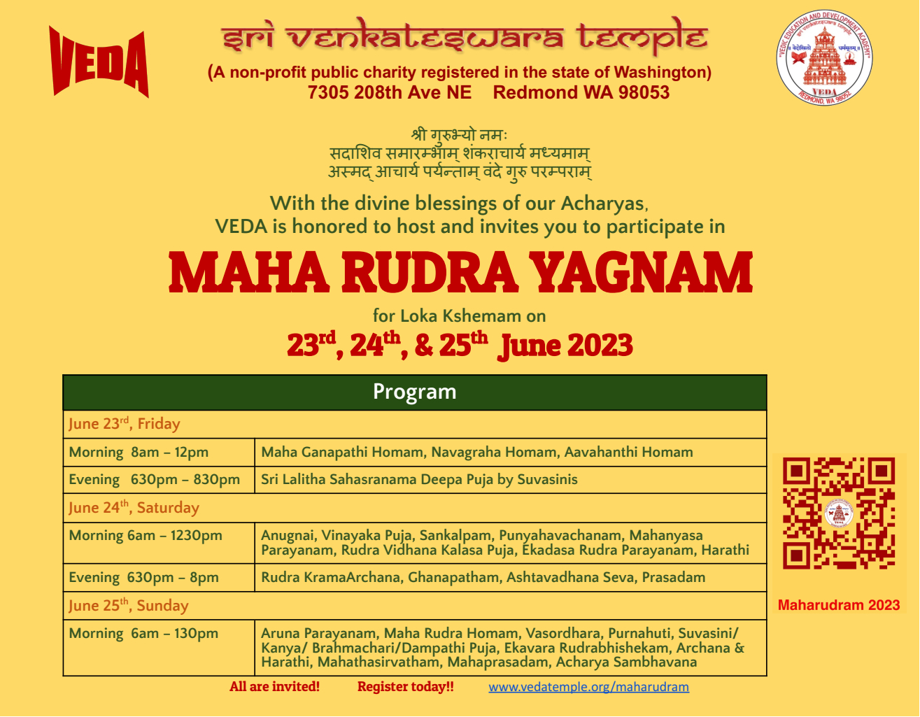 VEDA Sri Venkateswara Temple - Hindu Temple | Home